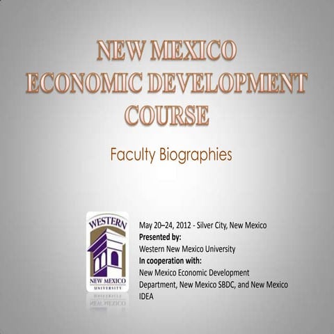 WNMU Economic Development Course | PPTX
