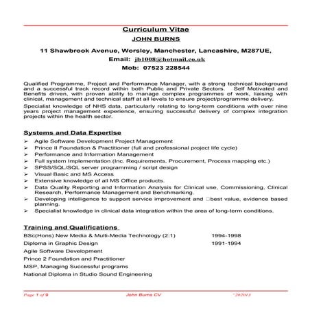 John-Burns CV May 2015 | DOC