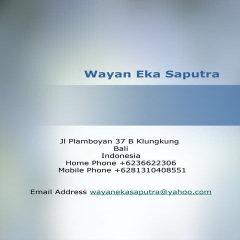 cv+wayan+eka+saputra | PPT