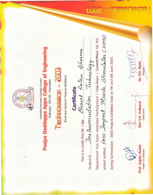 VTU Degree Certificate | PDF