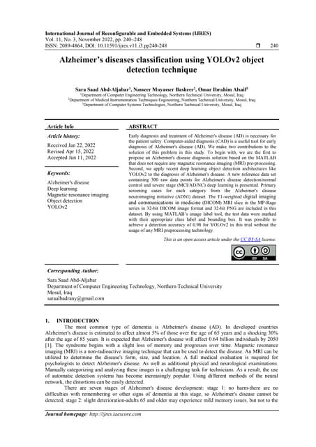 Alzheimer S Disease Classification Using Deep CNN | PDF Alzheimer S Disease Classification Using Deep CNN | PDF