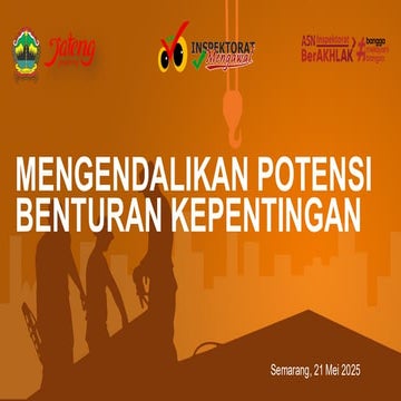 MENGENDALIKAN POTENSI BENTURAN KEPENTINGAN | PDF