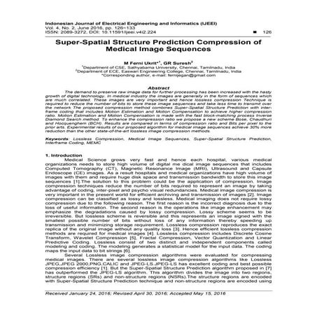 Super Spatial Structure Prediction Compression Of Medical Pdf