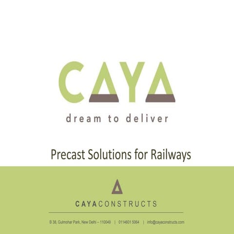 Caya Precast solutions for railways application | PPTX