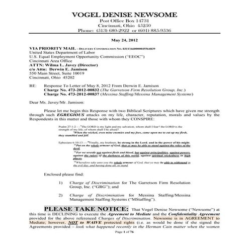 05/24/12 - Response To EEOC Letter Of 050812 | PDF