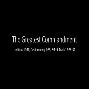 Jesus on the Greatest Commandment | PPTX | Christianity | Religion ...