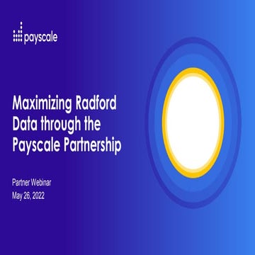 Maximizing Radford Data through the Payscale Partnership | PDF | Business | Business and Finance