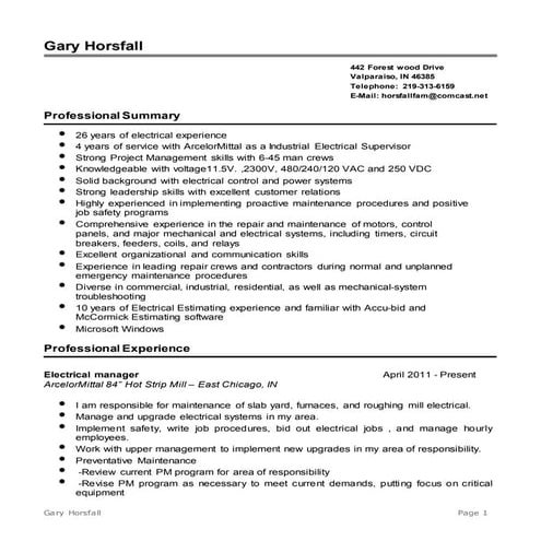 gary resume 2016 | PDF
