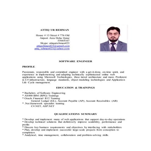 Attiq ur Rehman | DOCX | Computer Software and Applications | Computing