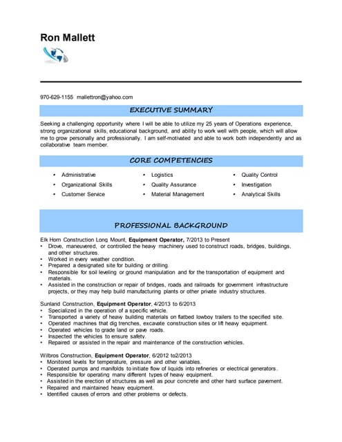 offshore resume | PDF
