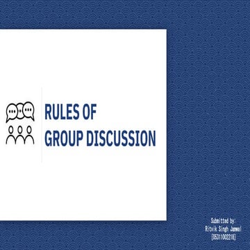 Rules of Group Discussion | PPTX
