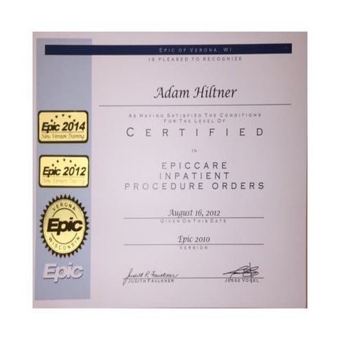 EpicCare Inpatient Procedure Orders Certification | PPT