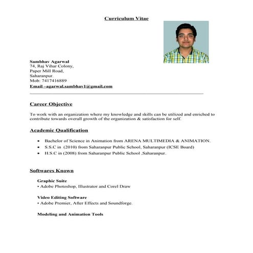 Curriculum Vitae(1) | DOC