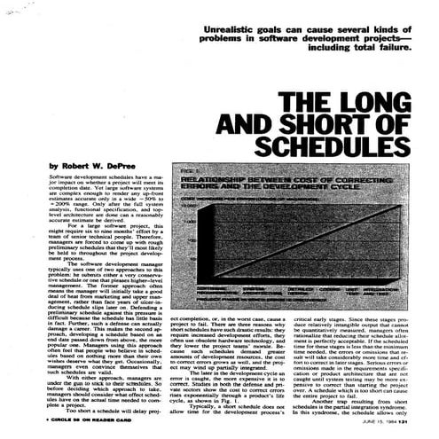 Long and Short of Schedules | PDF