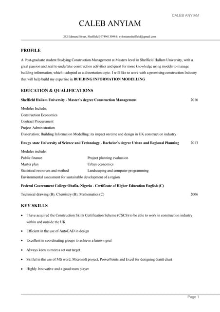 Civil Engineer - Fully Editable ATS Resume Template.docx