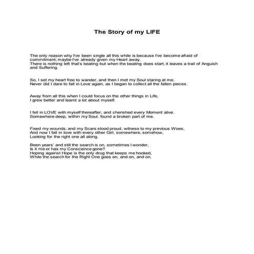 The Story of my LIFE | DOCX