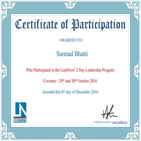 Sarmad Bhatti presentations