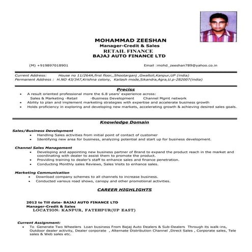 RESUME_ZEESHAN | DOC