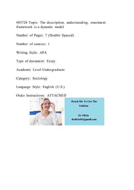 05728 Topic The Description Understanding Enactment Framework Is Pdf