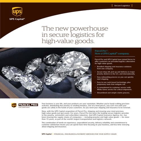 Parcel Pro . UPS Capital | PDF