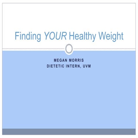 Healthy Weight Presentation | PPTX