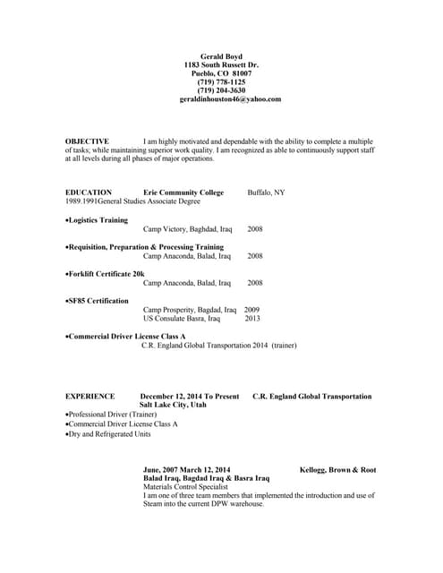 Resume - Jeff Shirling | PDF