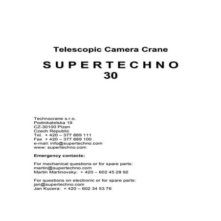 SUPERTECHNO30 - manual | PDF