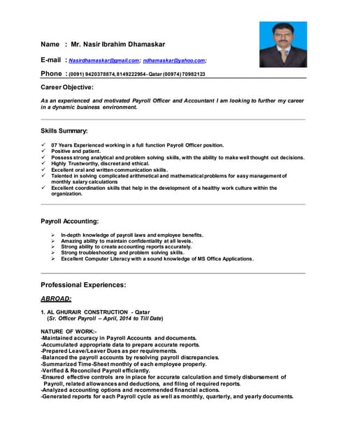 Murshid Nisar CV