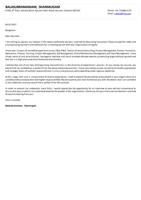 Cover letter for functional resume | DOCX