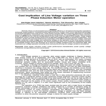 Protection Schemes for Three Phase Induction Motor | PDF