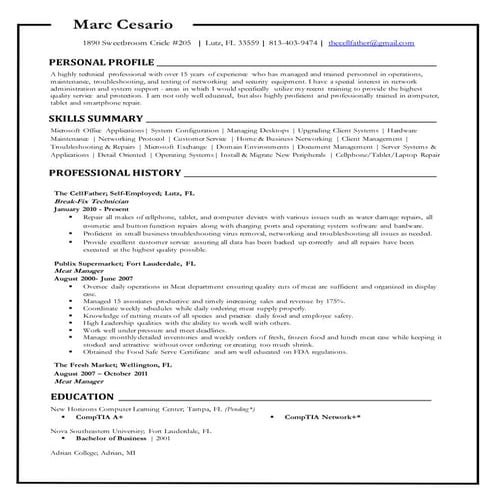 Marc Resume IT | DOCX
