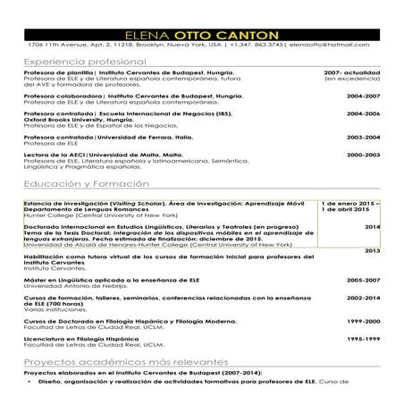 ELENA OTTO resume | PDF