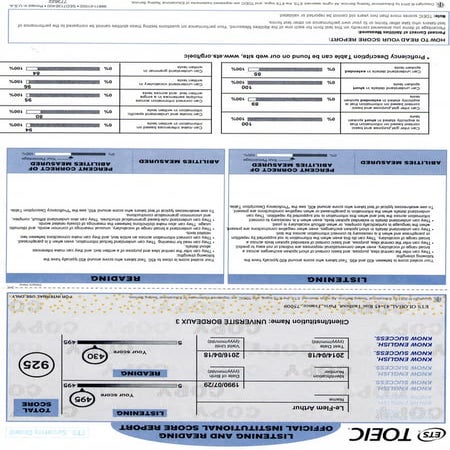 TOEIC | PDF | Standardized Testing | Educational Assessment