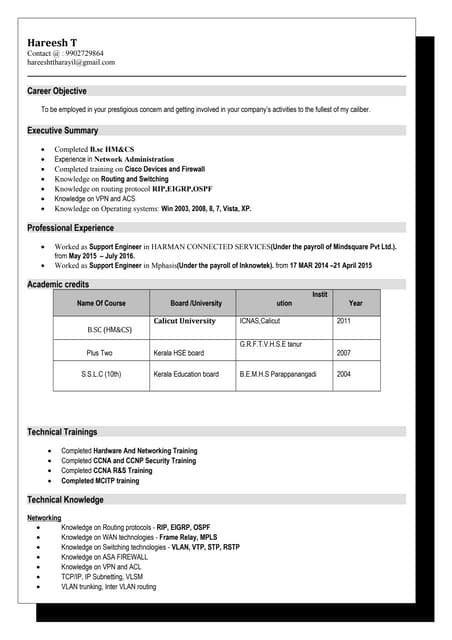 mycv | DOC | Computing | Technology & Computing