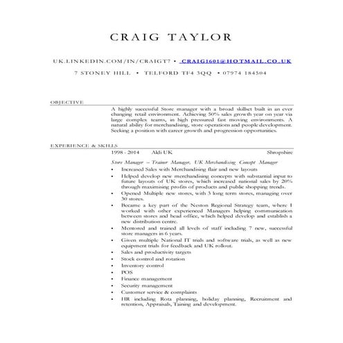 Business cv new | DOCX | Business Administration | Business
