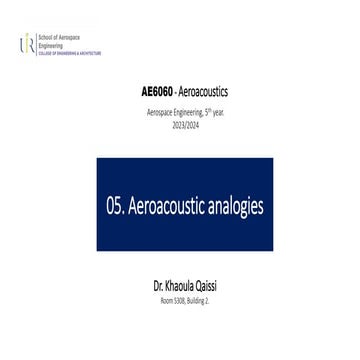 05 Aeroacoustic analogies vibration study | PDF