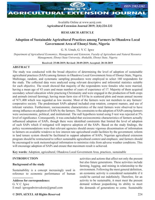 Perceptions and practices of rice farmers in the lowland areas of Diplahan, Zamboanga Sibugay ...