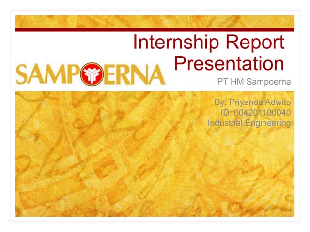 Final Internship presentation | PDF
