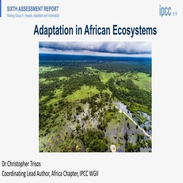 Adaptation in African ecosystems | PPTX