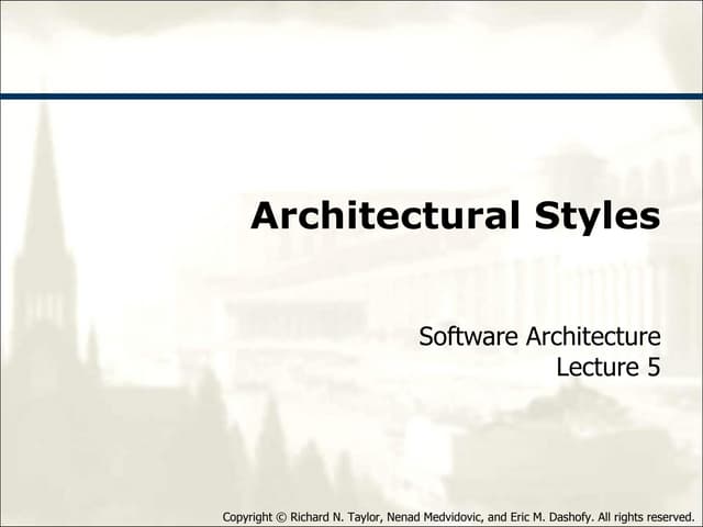 Initial Architectural Design (Game Architecture) | PPTX