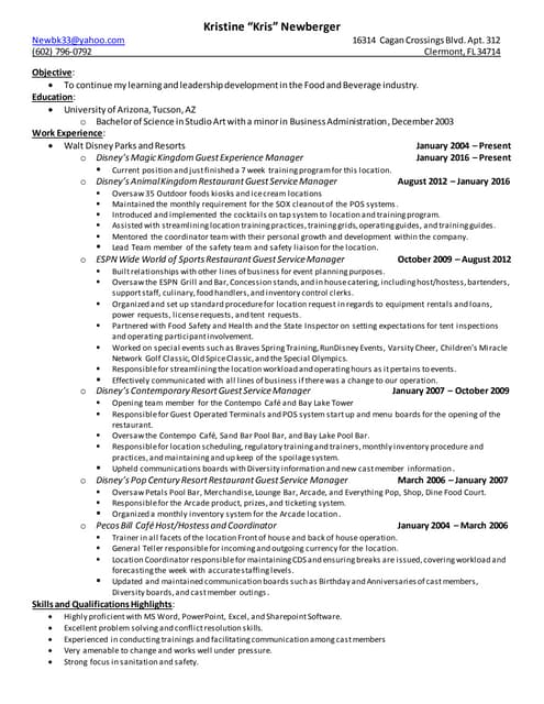 Gregory Desmangles resume | DOCX | Cooking | Food & Drink