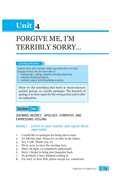 Expression of apologize | DOCX