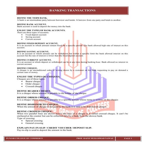 05 banking transactions | PDF