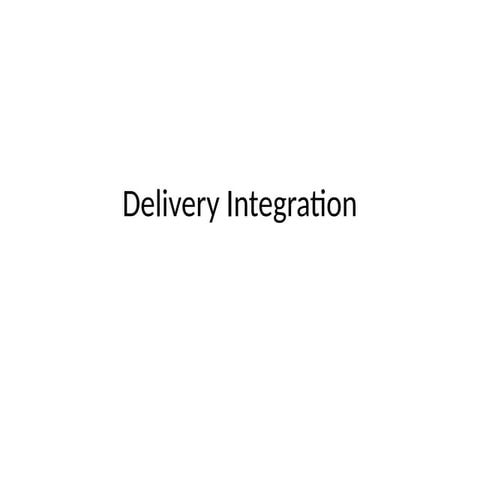 SAP EWM Delivery integration processing in SAP S4 HANA | PPTX