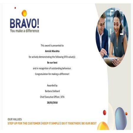 CEO Award - Be our best | PPT