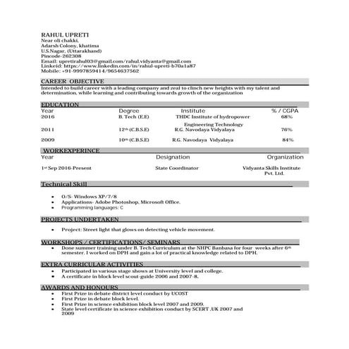 RAHUL UPRETI cv | PDF