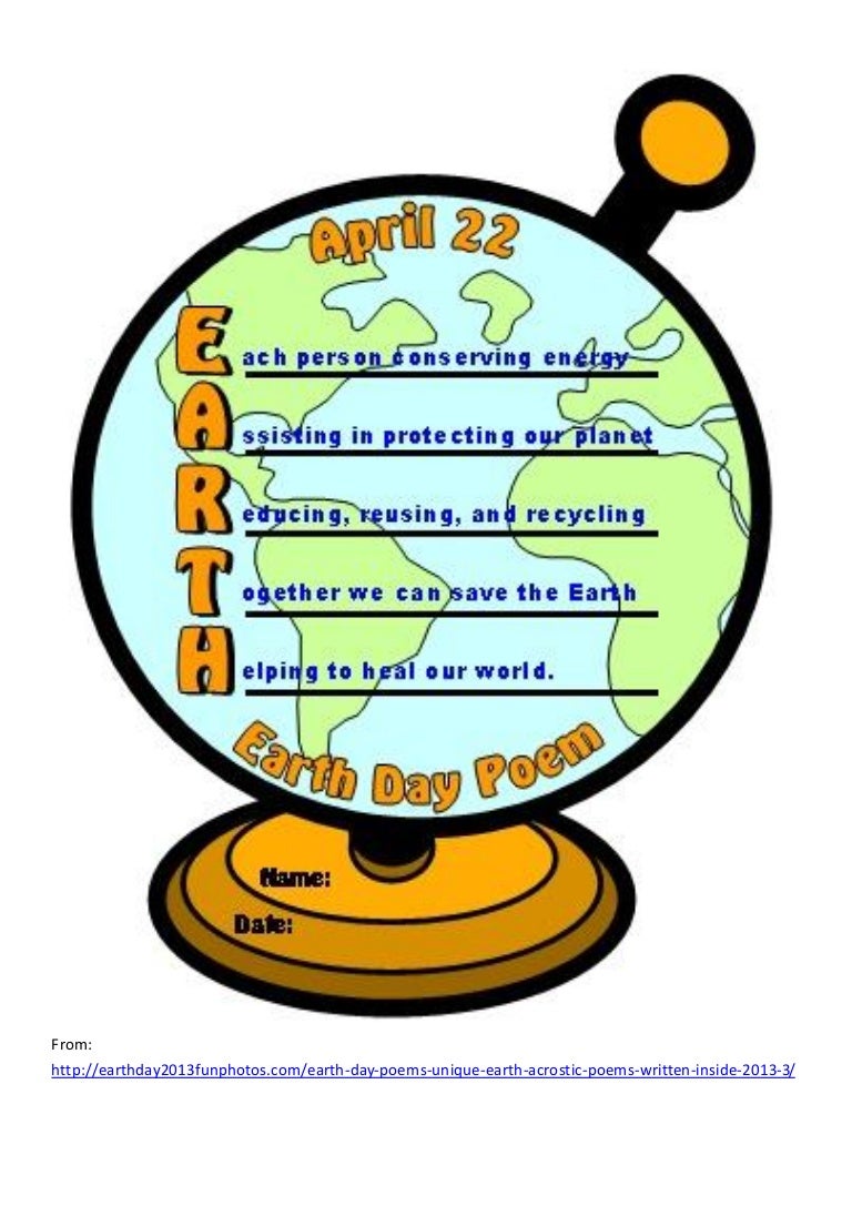 05 Earth Day Poem Worksheet 05 Earth Day Poem Worksheet