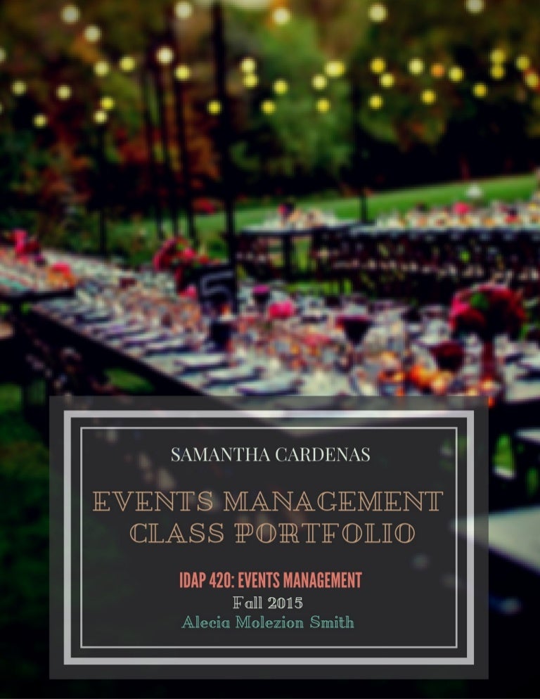 Events Management full portfolio PDF