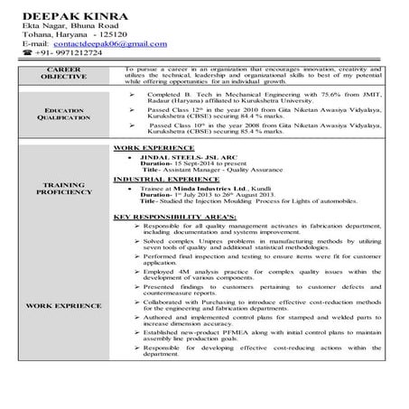 Deepak CV (1) | PDF