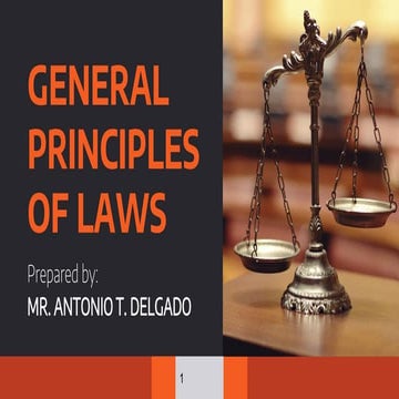 General Principles of Laws | PDF | Law